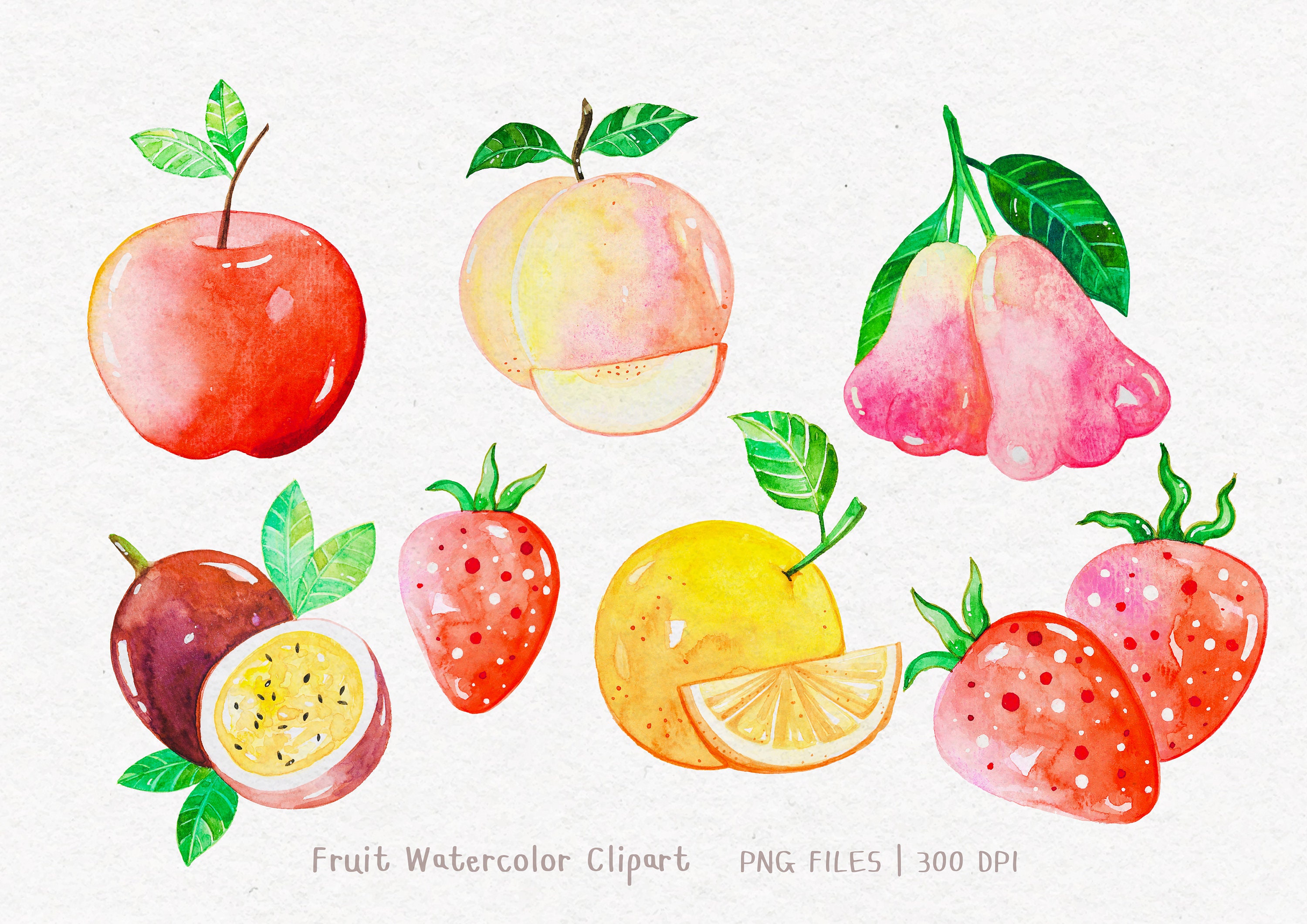 Fruit Watercolor Clipart,watercolor Fruits Clipart Fruit Clip Art ...