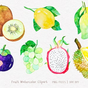 Fruit Watercolor Clipart,watercolor Fruits Clipart Fruit Clip Art ...