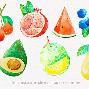 Fruit Watercolor Clipart,watercolor Fruits Clipart Fruit Clip Art ...