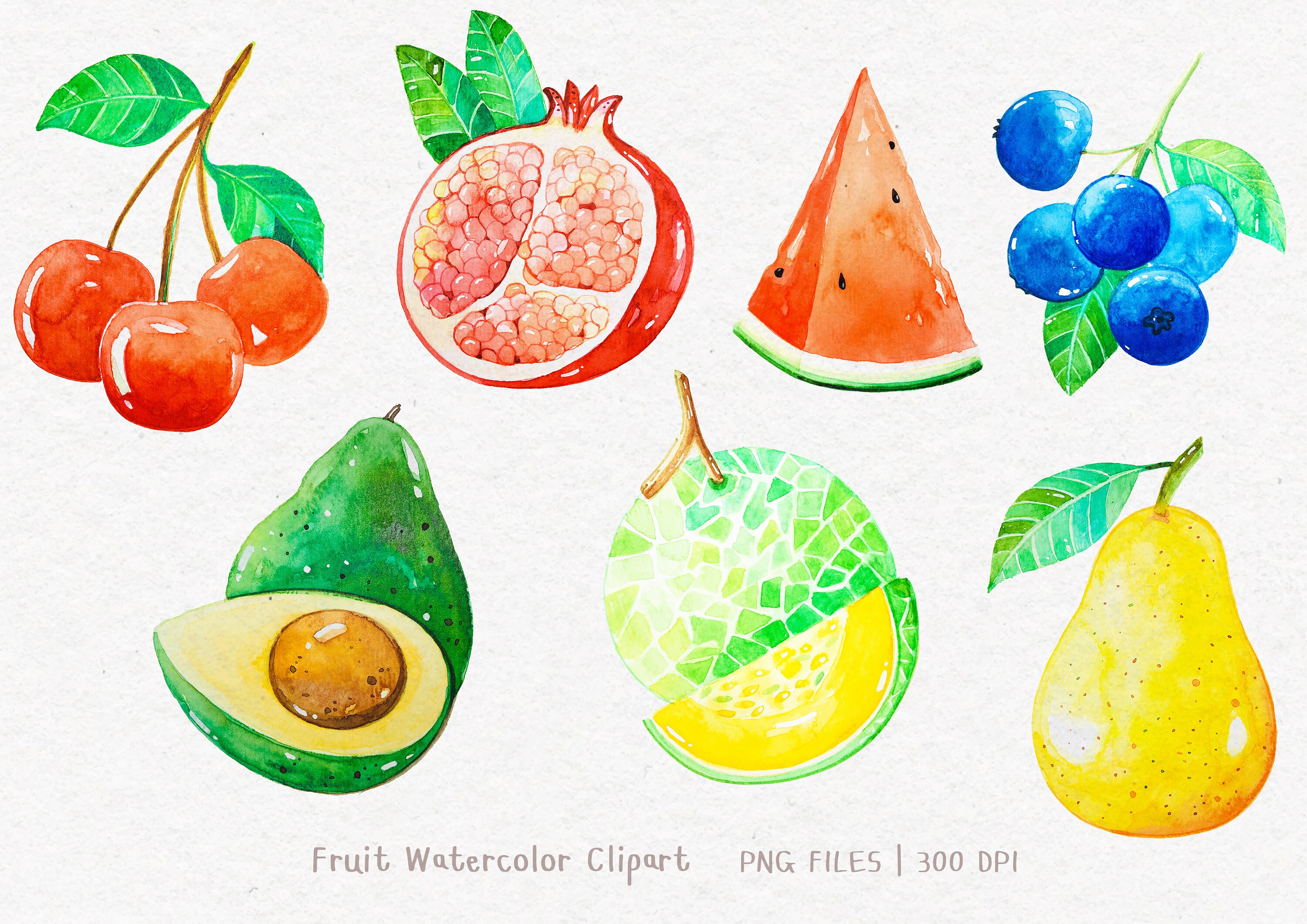 Fruit Watercolor Clipart,watercolor Fruits Clipart Fruit Clip Art ...
