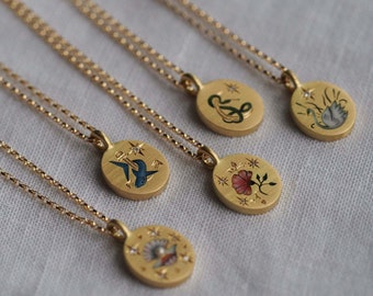 Oval Snake Necklace - Etsy