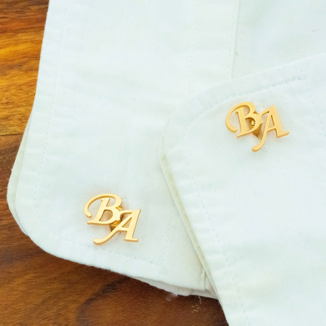 Personalized Name Cufflinks for Men, Customized Initials Name Letter ...
