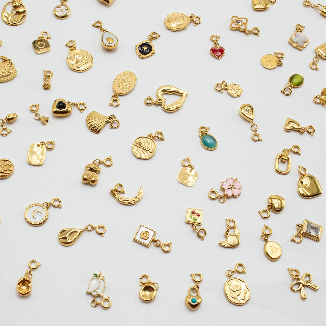 Additional 18k Gold Plated Charms, Minimalist Jewelry. Pick Your Charms ...