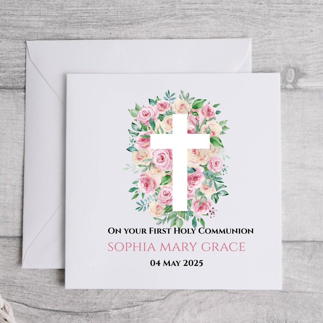 Personalised First Holy Communion Card - 1st Holy Communion Card - Son ...