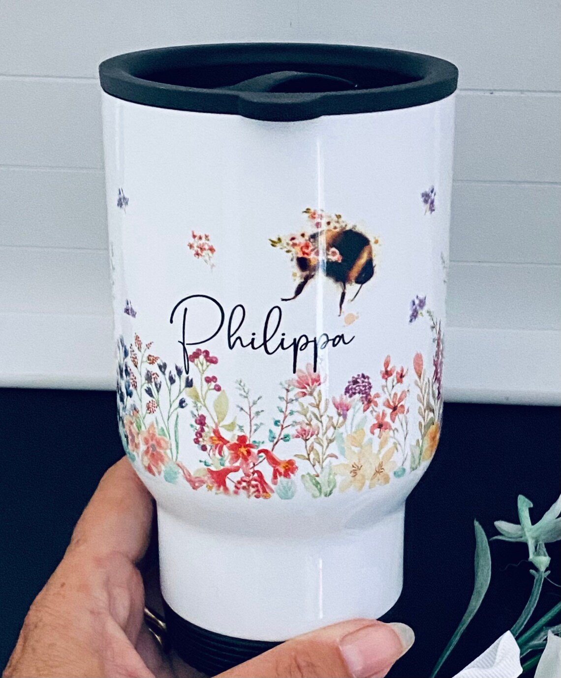 Personalised Travel Mug Coffee Flask With Name On Cup for - Etsy UK