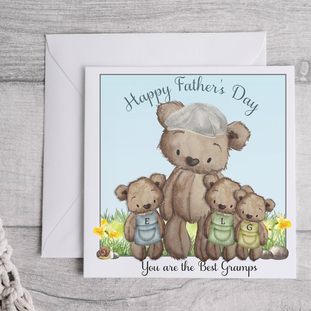 Fathers Day Card,fathers Day Card for Grandad, Gramps,personalised Card ...