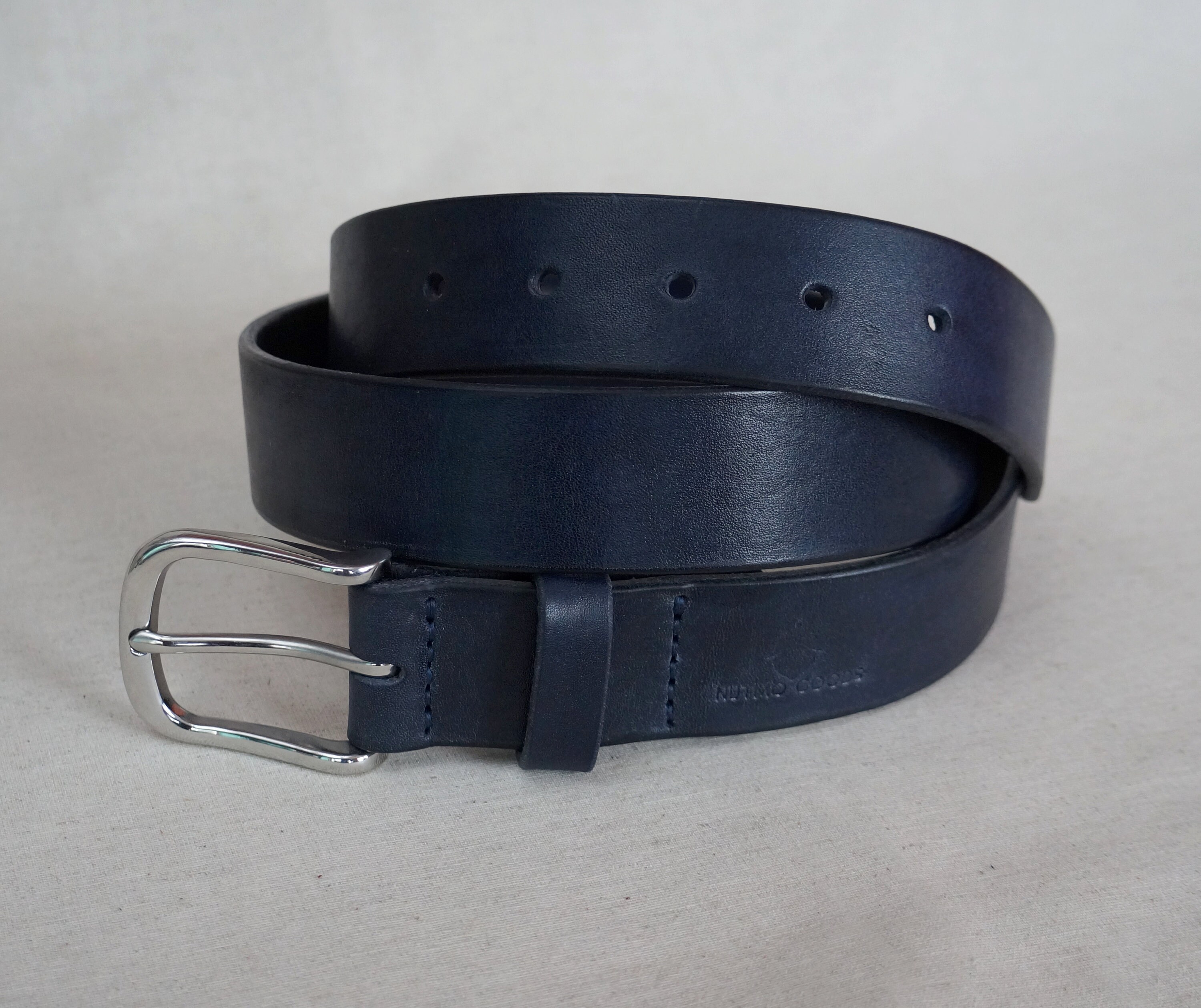 Navy Blue Belt Blue Leather Belt Dark Blue Belt Full Grain | Etsy