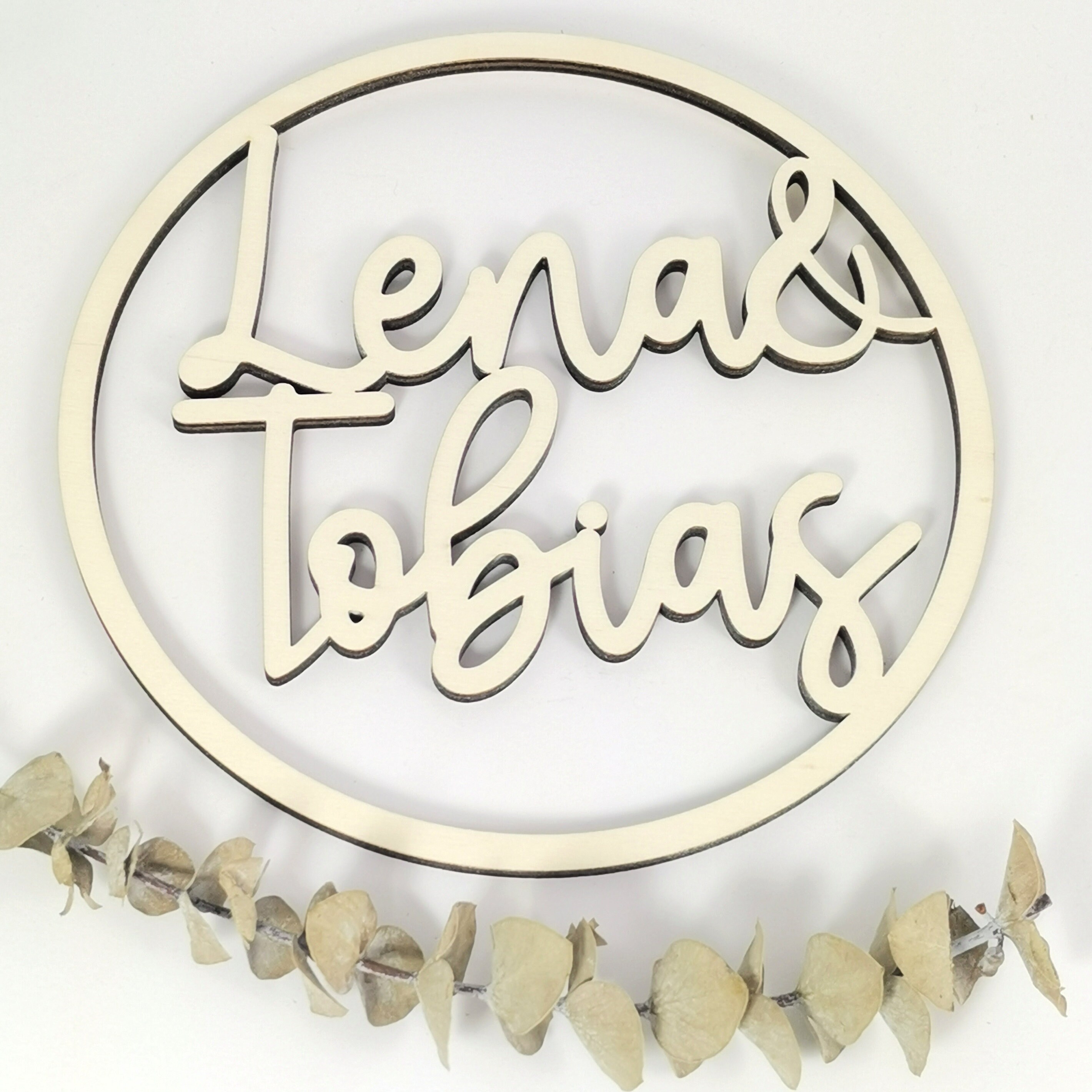 Round Wooden Sign Wedding Sign Wedding Gift Name Tag - Etsy