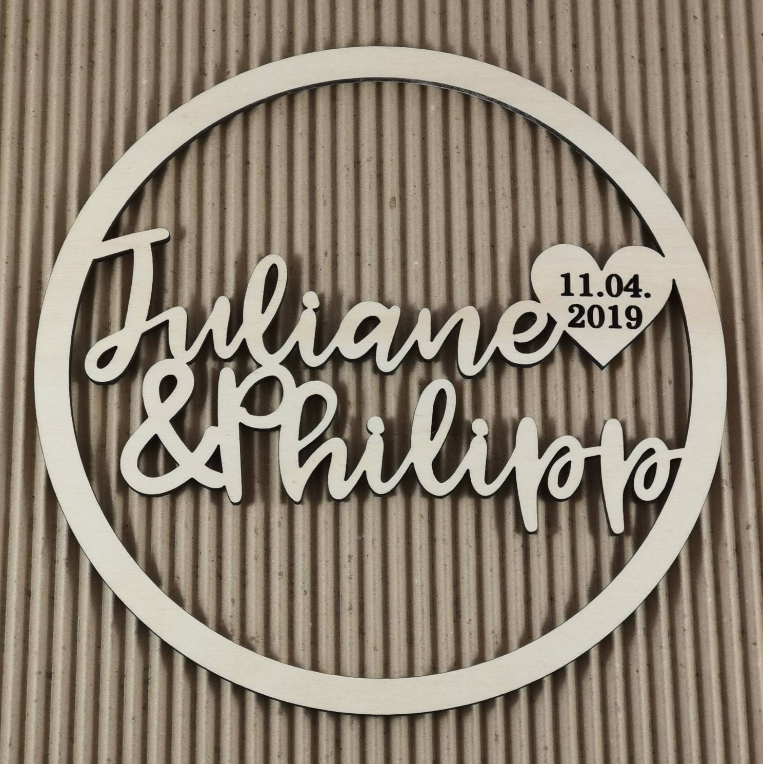 Round Wooden Sign Wedding Sign Wedding Gift Wooden Name | Etsy