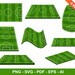 Top View of Football Field Clipart Set, Vector Graphics, Commercial Use ...