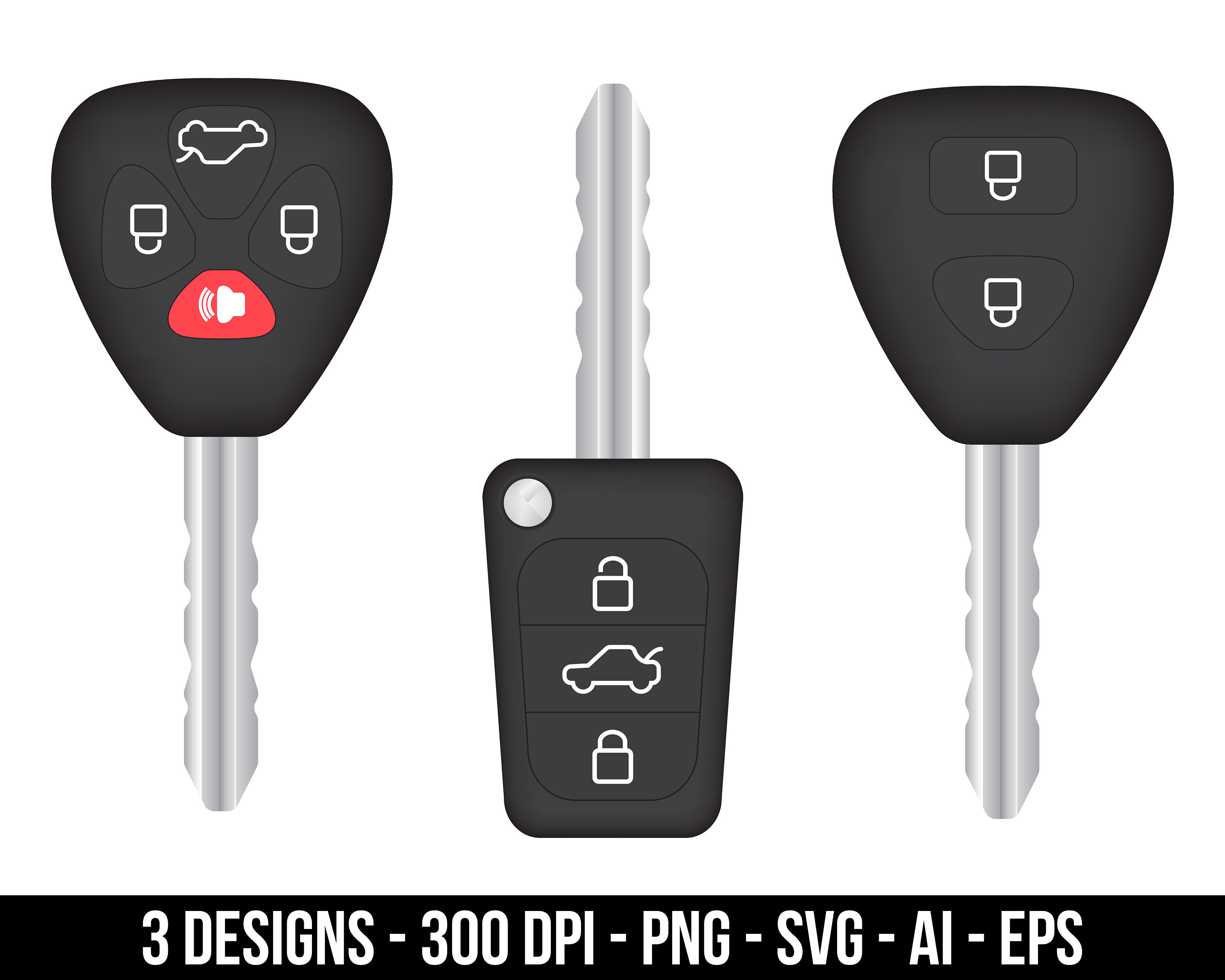Car Key Vector
