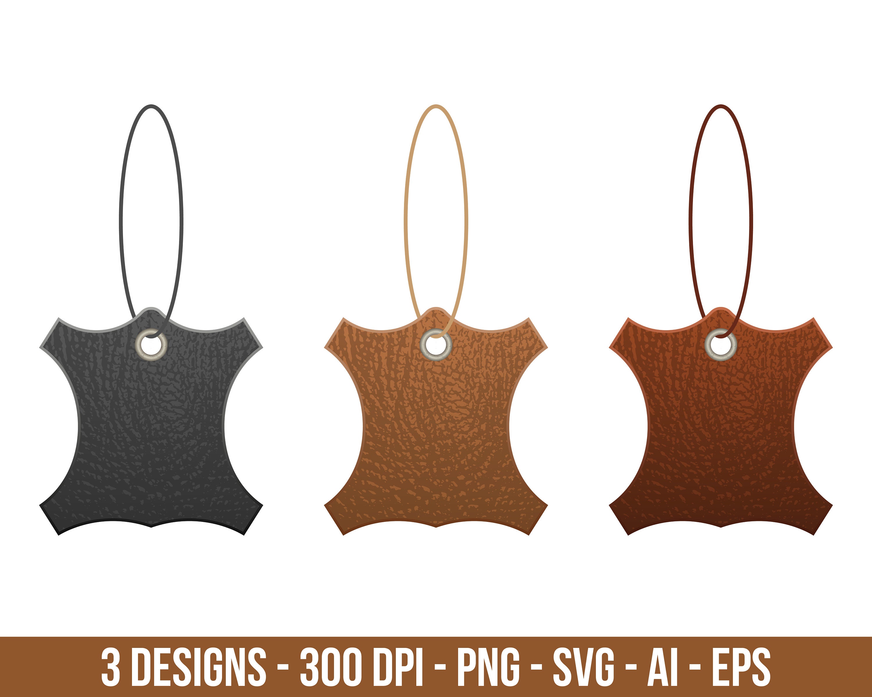 Leather Labels Clipart Set. Digital Images or Vector Graphics for ...