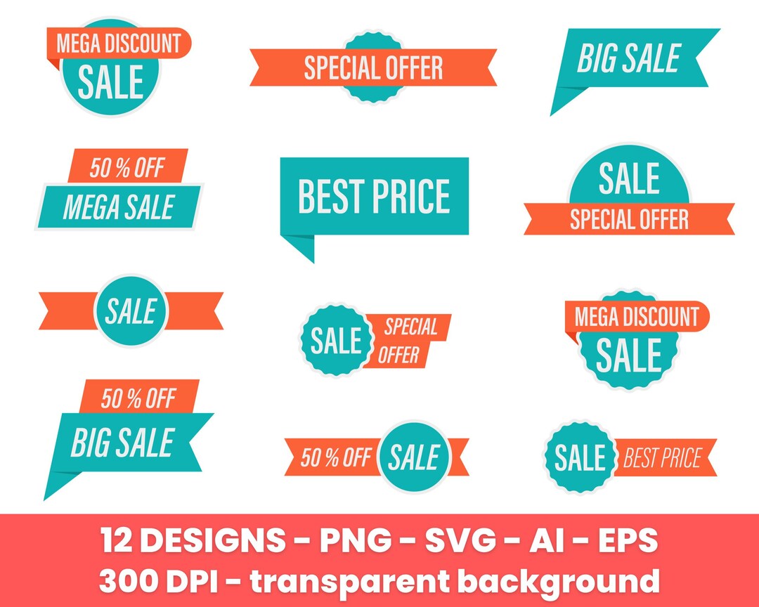 Special Offer Sale Tag Clipart Set, Sale Tag Vector Graphics ...