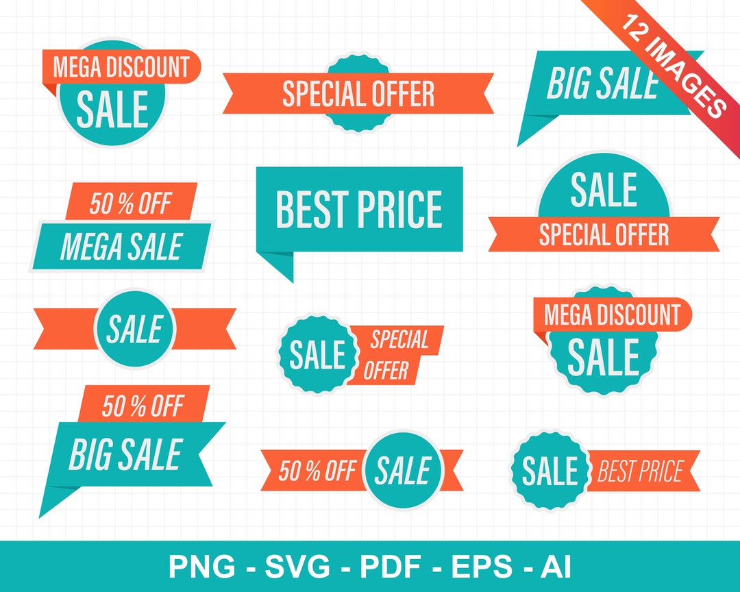 Special Offer Sale Tag Clipart Set Sale Tag Vector Graphics - Etsy