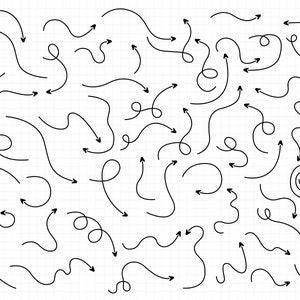 Hand Drawn Arrows Clipart Set, Arrow Vector Graphics, Commercial Use ...