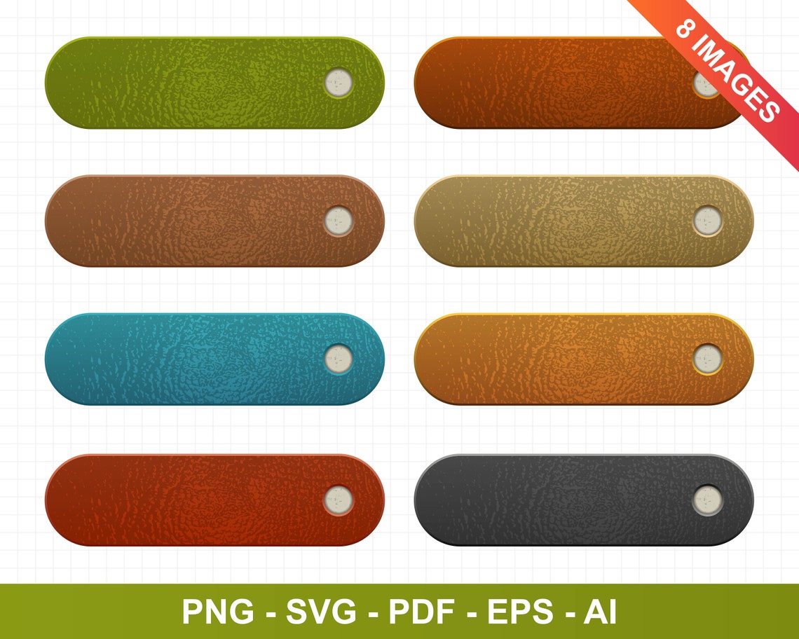 Set of Leather Labels Clipart Set,vector Graphics, Commercial Use ...