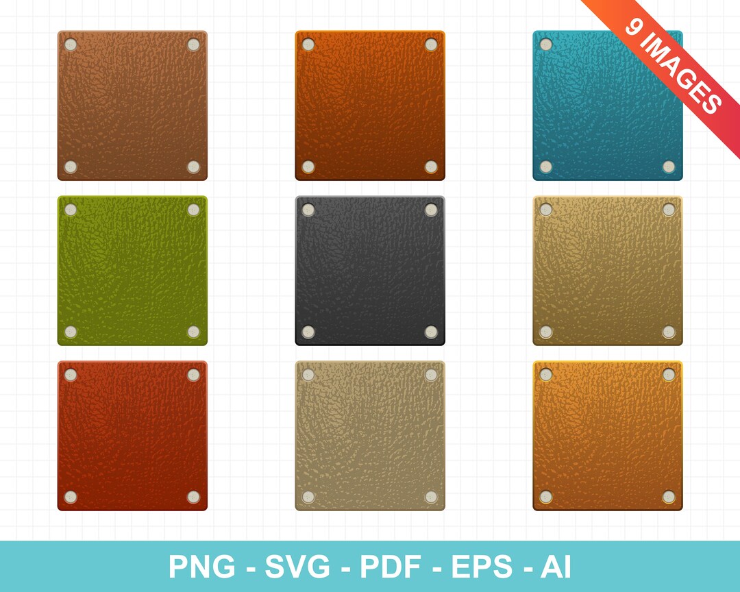 Set of Leather Labels Clipart Set,vector Graphics, Commercial Use ...