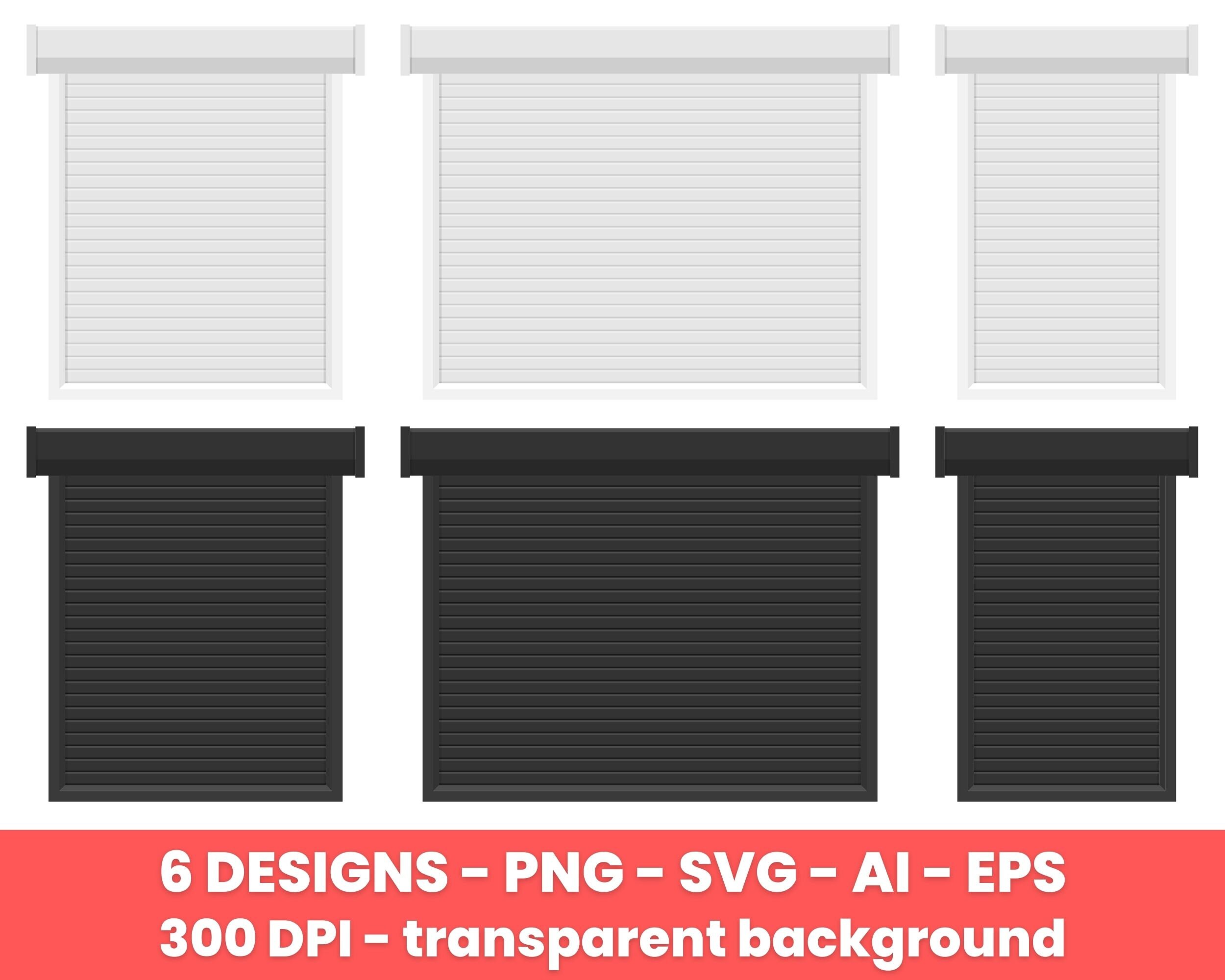 Windows Roller Shutter Clipart Set. Digital Images or Vector Graphics ...