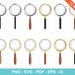 Realistic Magnifying Glass Clipart Set, Vector Graphics, Commercial Use ...