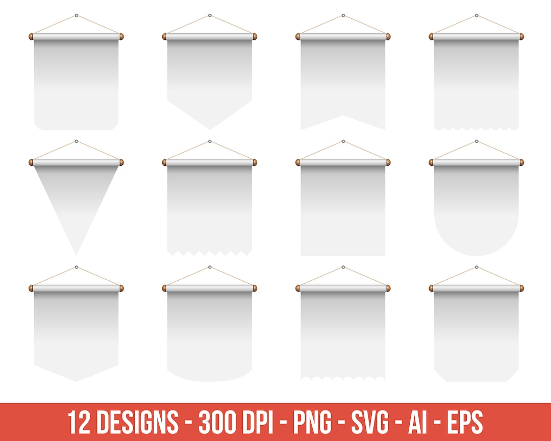 Realistic Pennant Clipart, Banner Clip Art, Flag – Clip Art Commercial ...