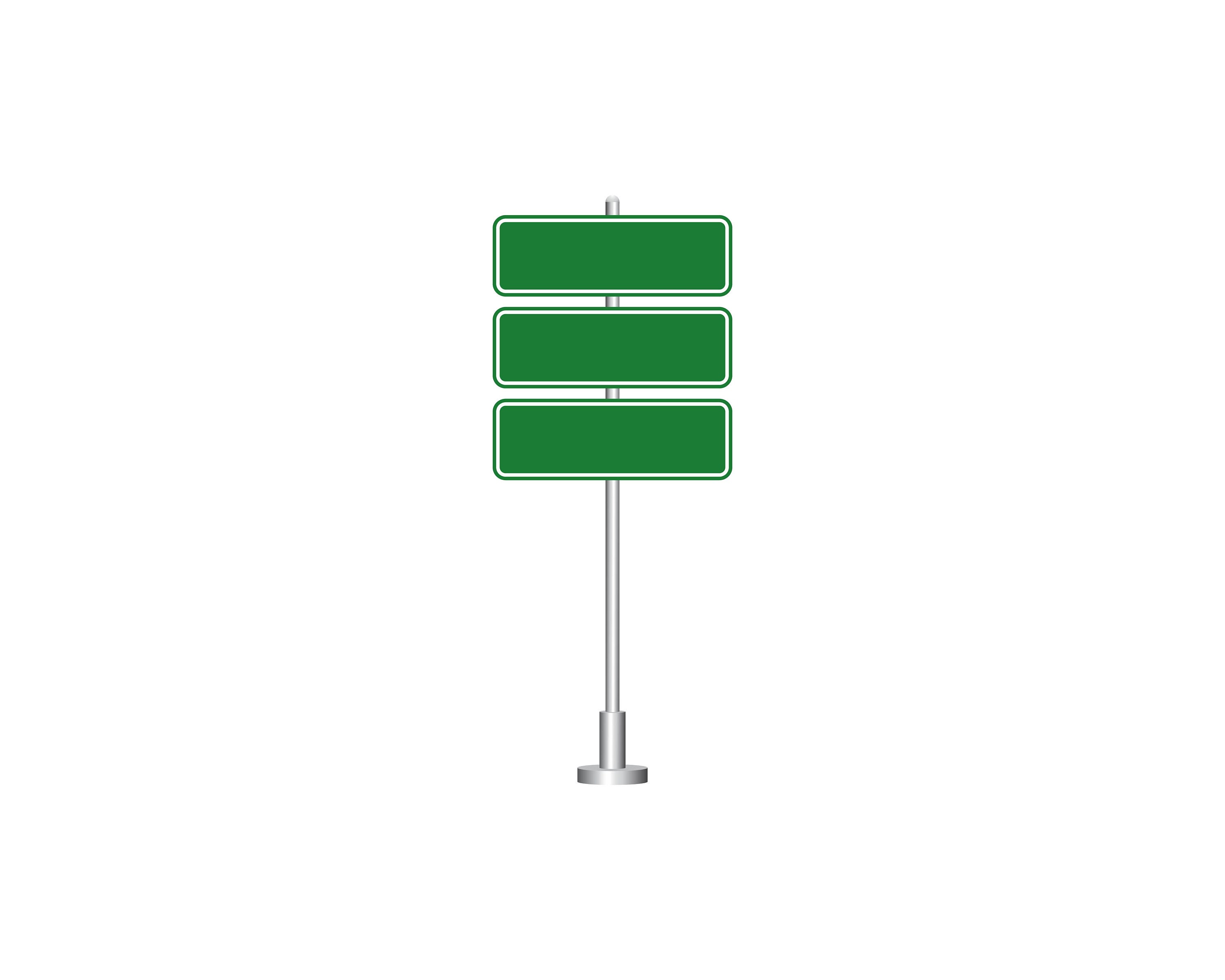 Road Green Traffic Signs Clipart Set Vector Graphics - Etsy Canada