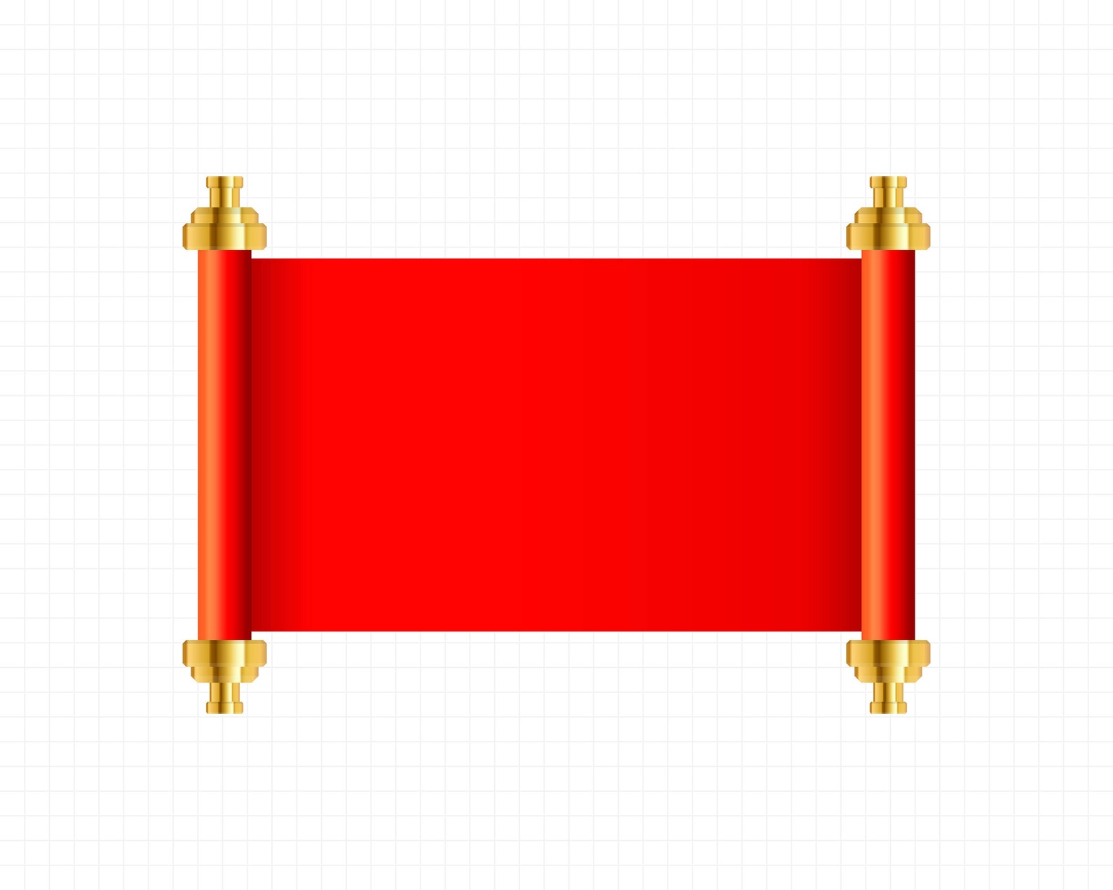 Red Paper Scroll Clipart Set, Vector Graphics, Commercial Use, Digital ...