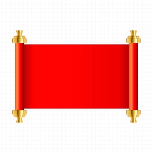 Red Paper Scroll Clipart Set, Vector Graphics, Commercial Use, Digital ...