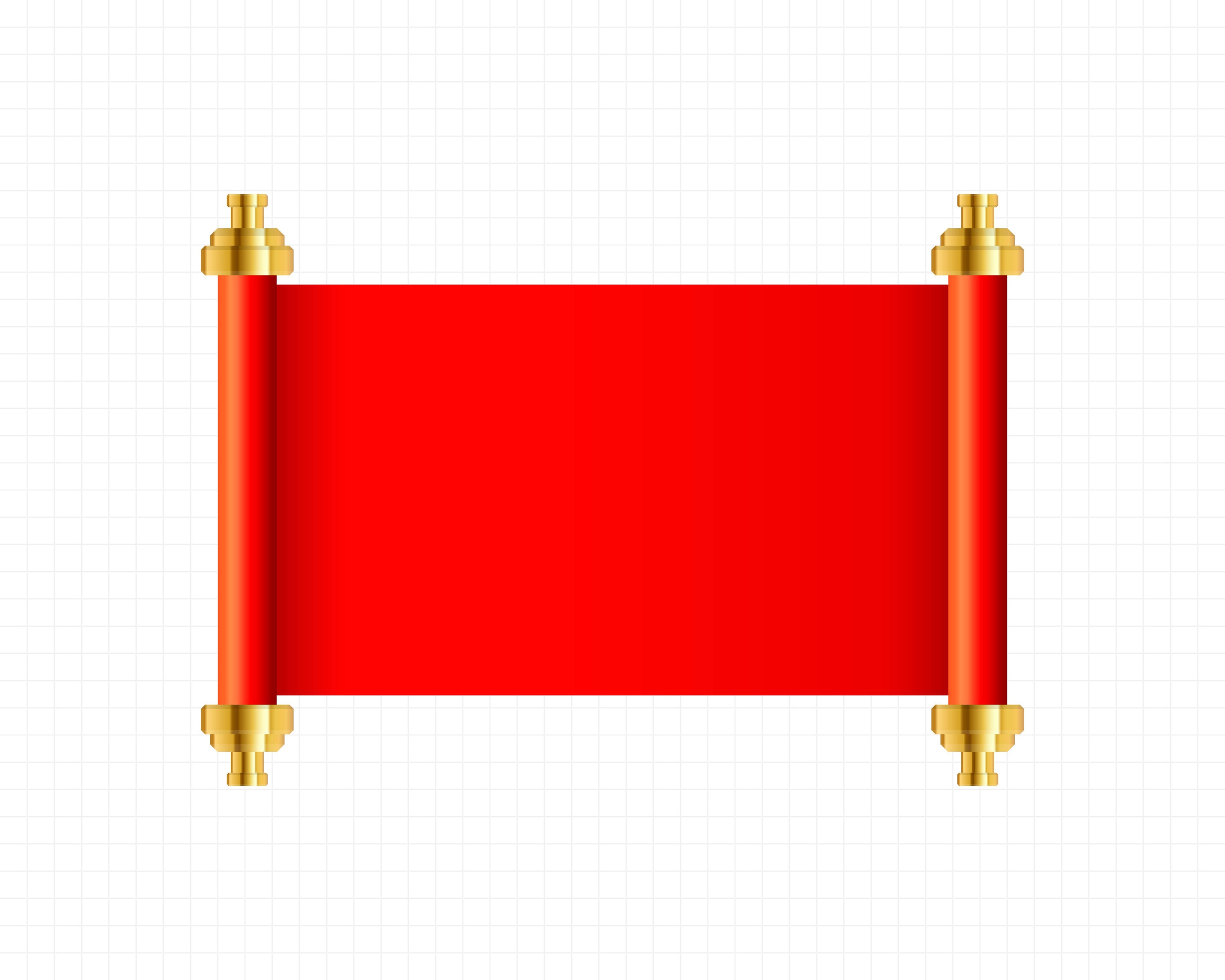 Red Paper Scroll Clipart Set, Vector Graphics, Commercial Use, Digital ...