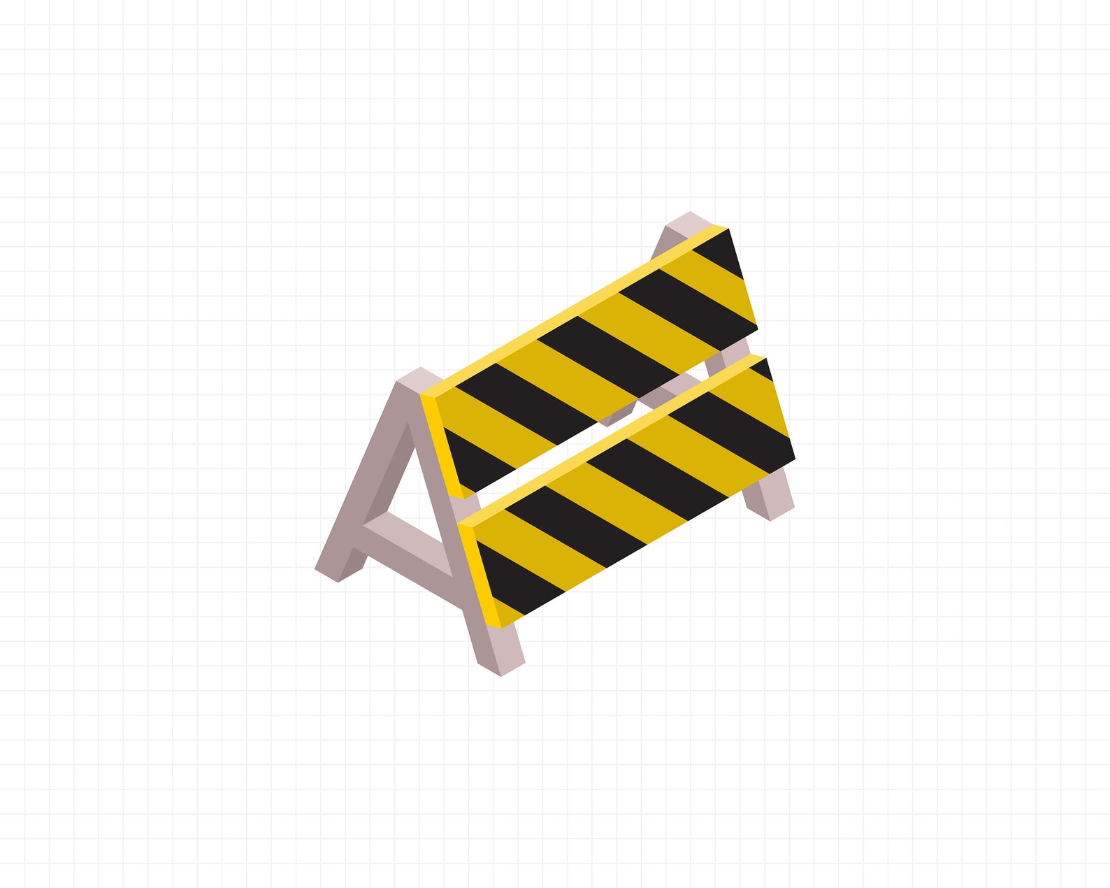 Isometric Under Construction Barrier Clipart Set, Commercial Use ...