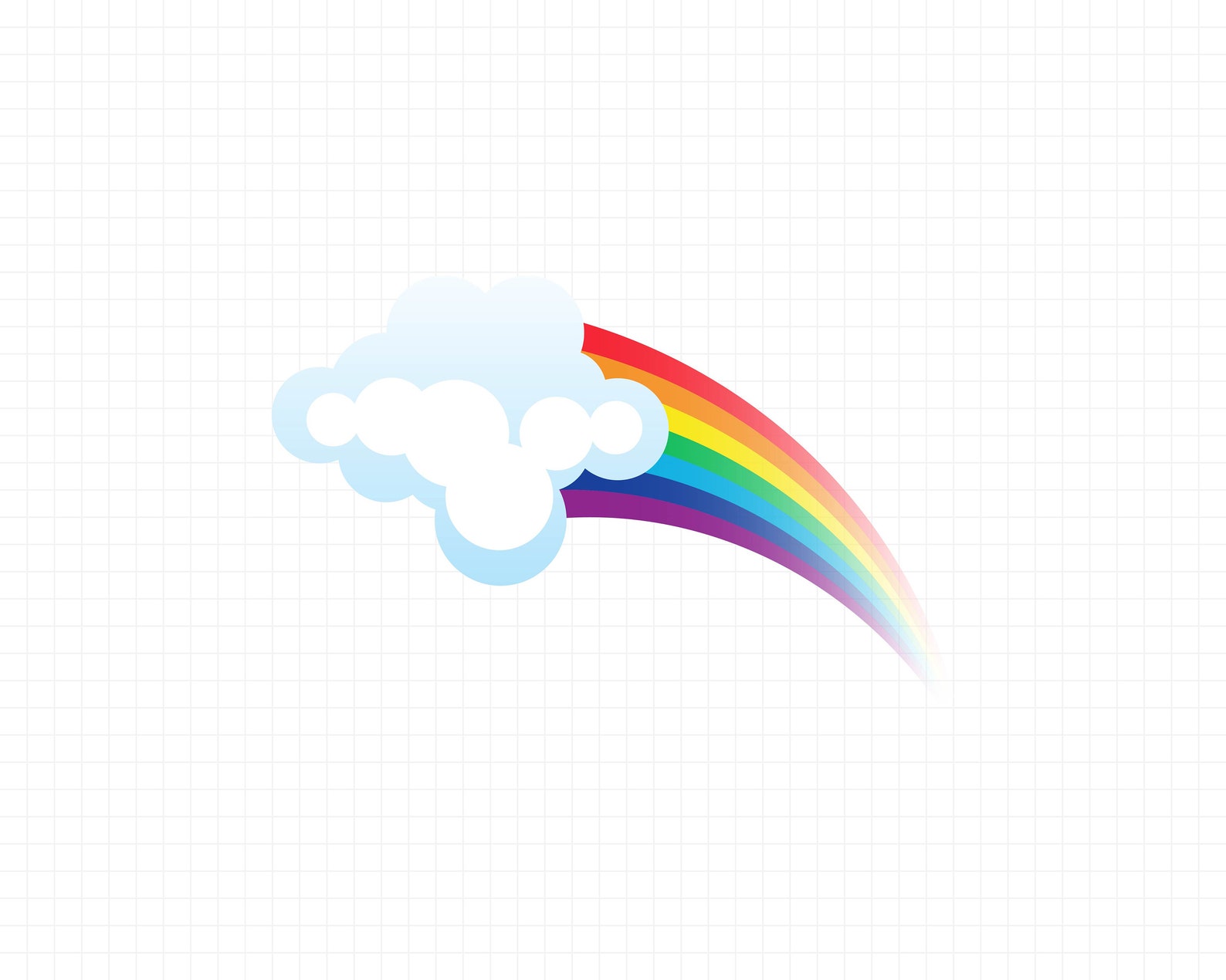 Colorful Rainbow Clipart Set, Rainbow Vector Graphics, Commercial Use ...