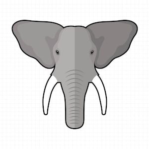 Heads of Wild Animals Clipart. Elephant, Zebra,tiger, Lion, Deer ...