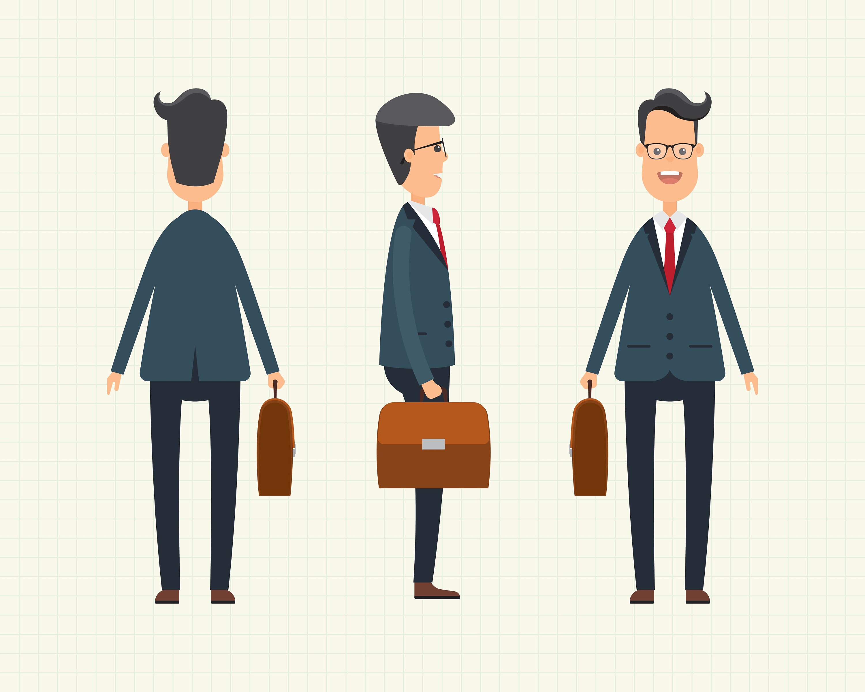 Man Character Clipart Set Character Vector Graphics - Etsy