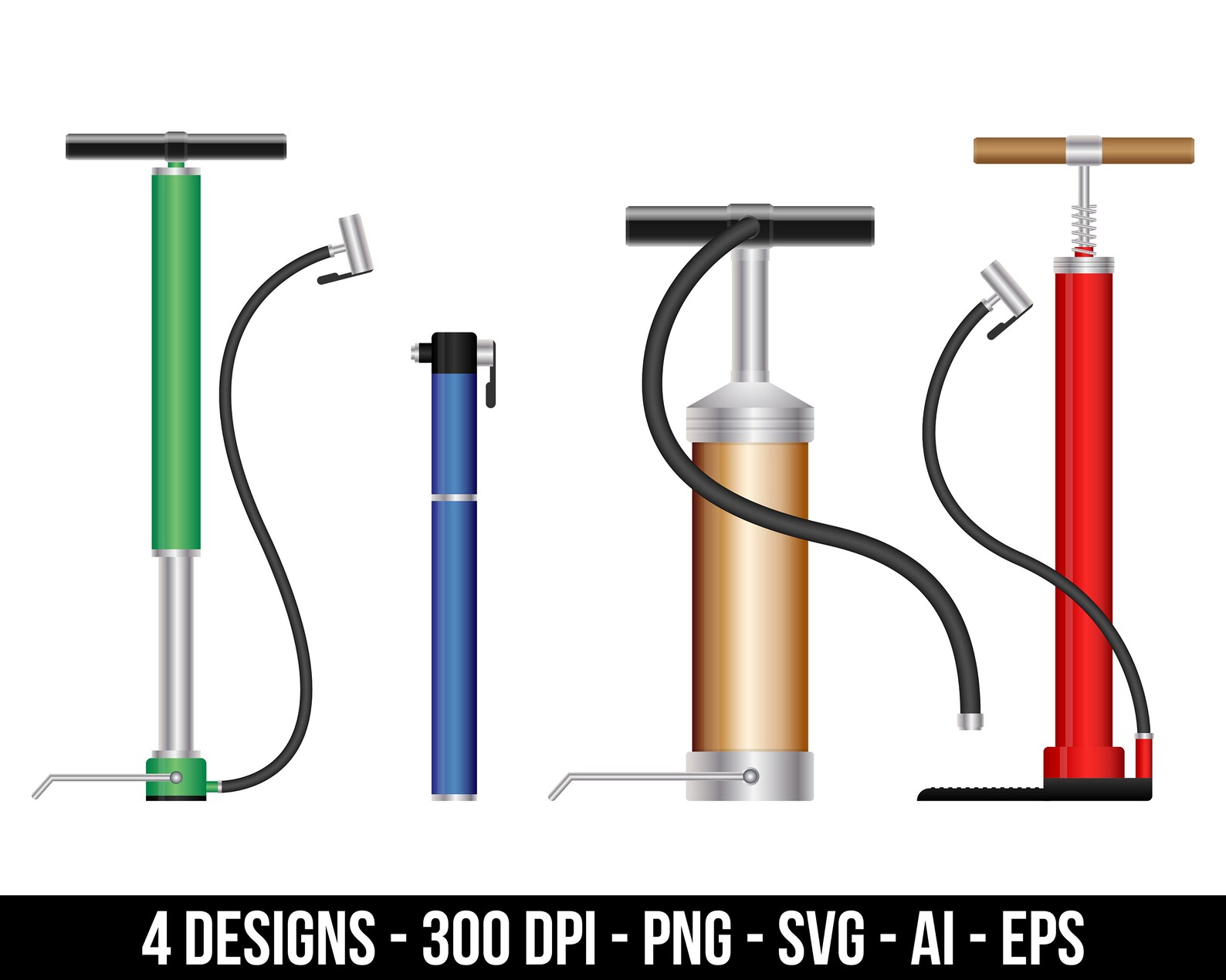 Air Pump Clipart Set. Digital Images or Vector Graphics for - Etsy