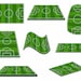 Top View of Football Field Clipart Set, Vector Graphics, Commercial Use ...
