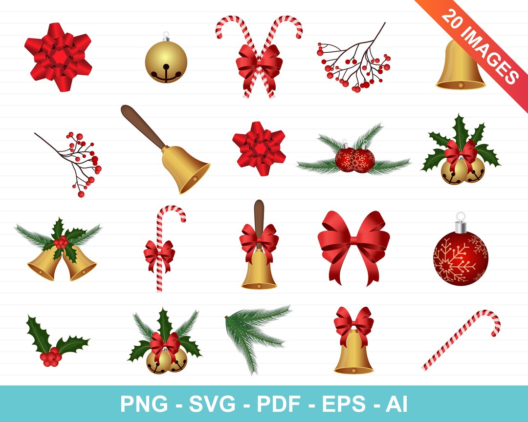 Christmas Decoration Clipart Set, Vector Graphics, Commercial Use ...