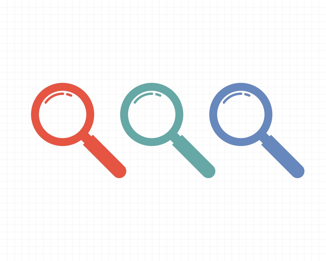 Magnifying Glass Clipart Set, Vector Graphics, Commercial Use, Digital ...