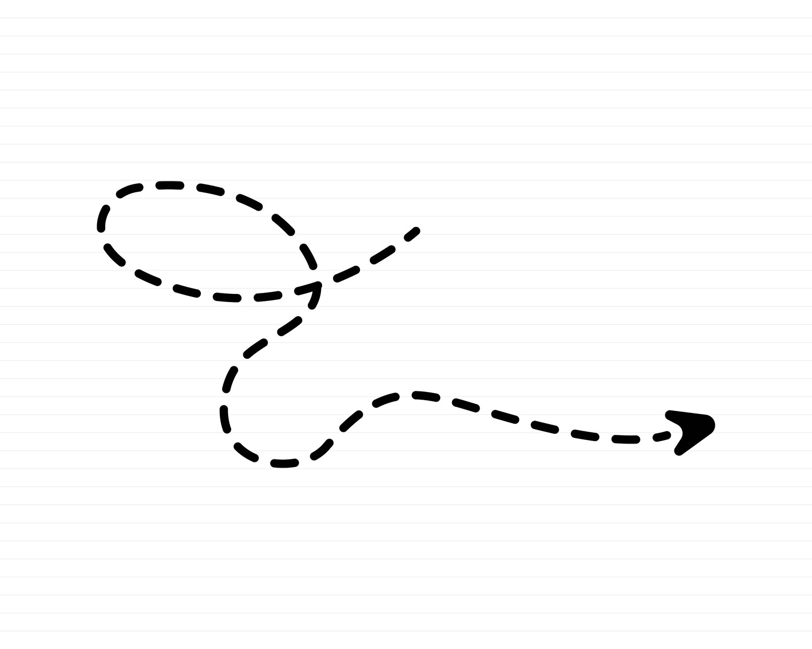 Hand Drawn Dotted Arrows Clipart Set Arrow Vector Graphics | Etsy