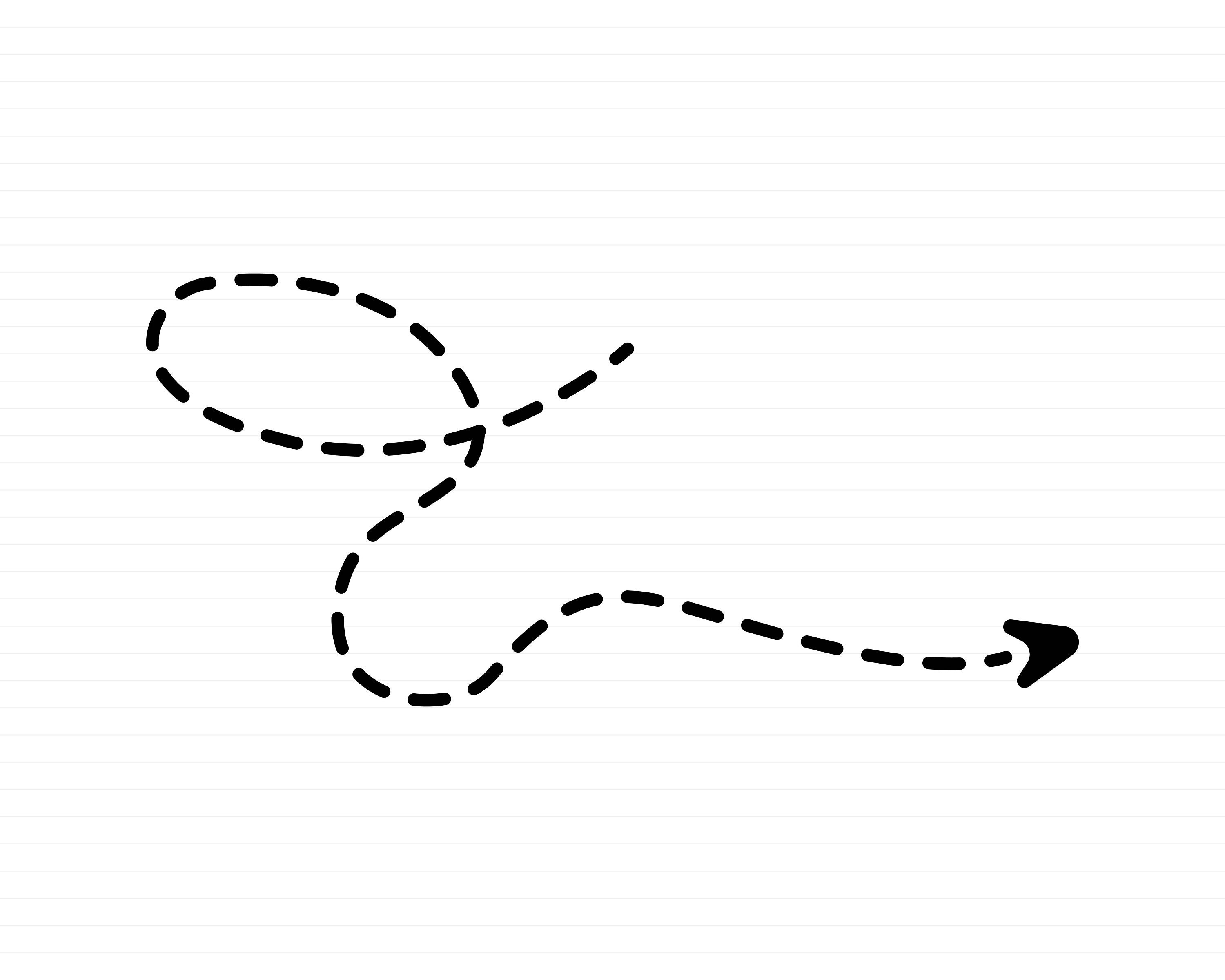 Hand Drawn Dotted Arrows Clipart Set Arrow Vector Graphics - Etsy