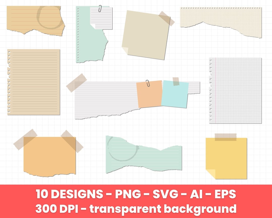 Torn Paper Clipart, Ripped Paper, Old Vintage Paper, Paper Clipart ...