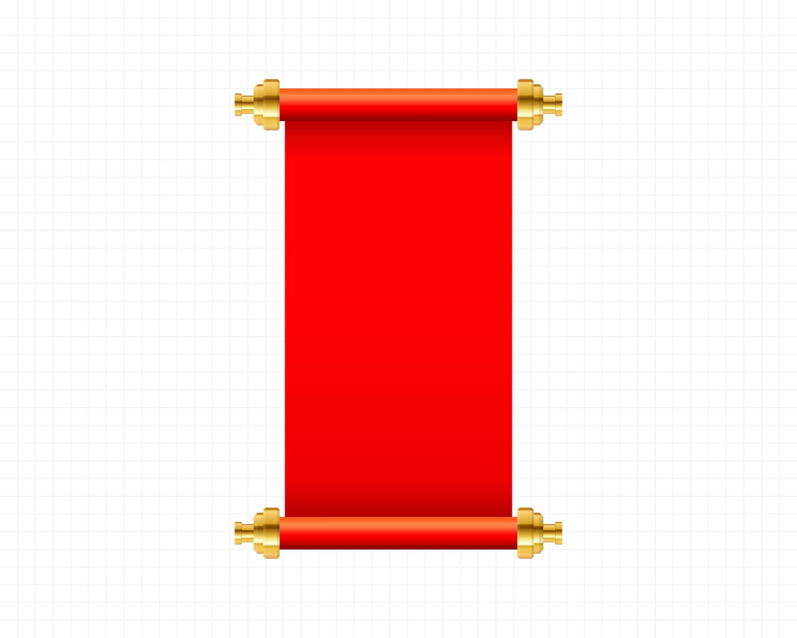 Red Paper Scroll Clipart Set, Vector Graphics, Commercial Use, Digital ...