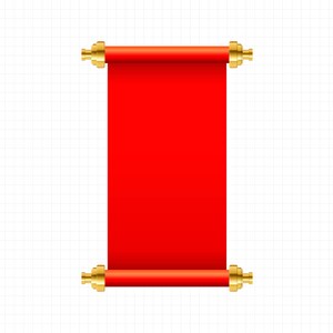 Red Paper Scroll Clipart Set, Vector Graphics, Commercial Use, Digital ...