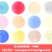 Round Watercolor Badge Clipart Set – Instant Download, Personal Use ...