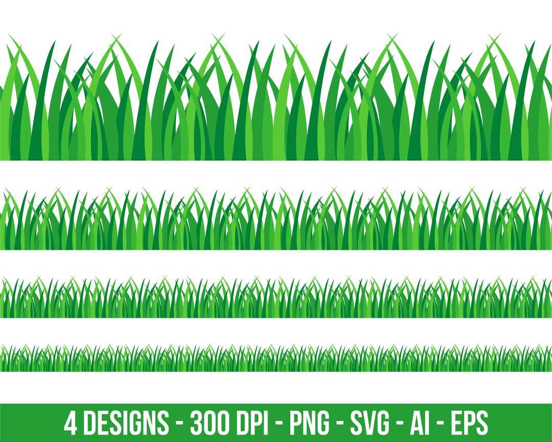 Green Grass Clipart Set. Digital Images or Vector Graphics for ...