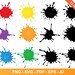 Paint Splashes Clipart Set, Vector Graphics, Commercial Use, Digital ...