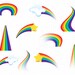 Colorful Rainbow Clipart Set, Rainbow Vector Graphics, Commercial Use ...