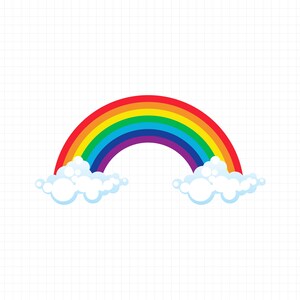 Colorful Rainbow Clipart Set, Rainbow Vector Graphics, Commercial Use ...