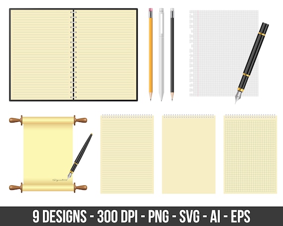 Notebook And Pen Clipart