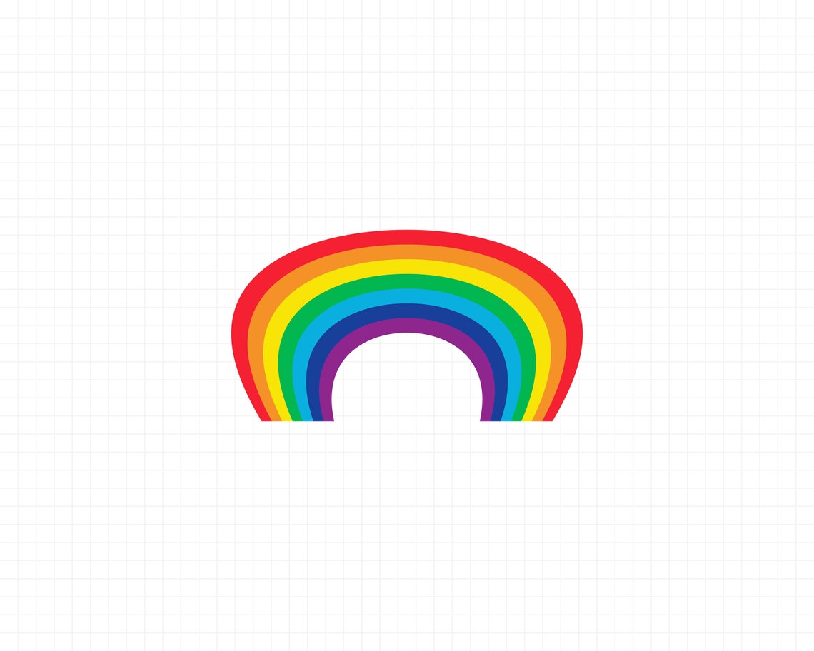 Colorful Rainbow Clipart Set, Rainbow Vector Graphics, Commercial Use ...