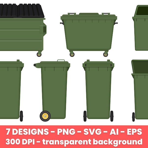 Dumpster Clipart - Etsy