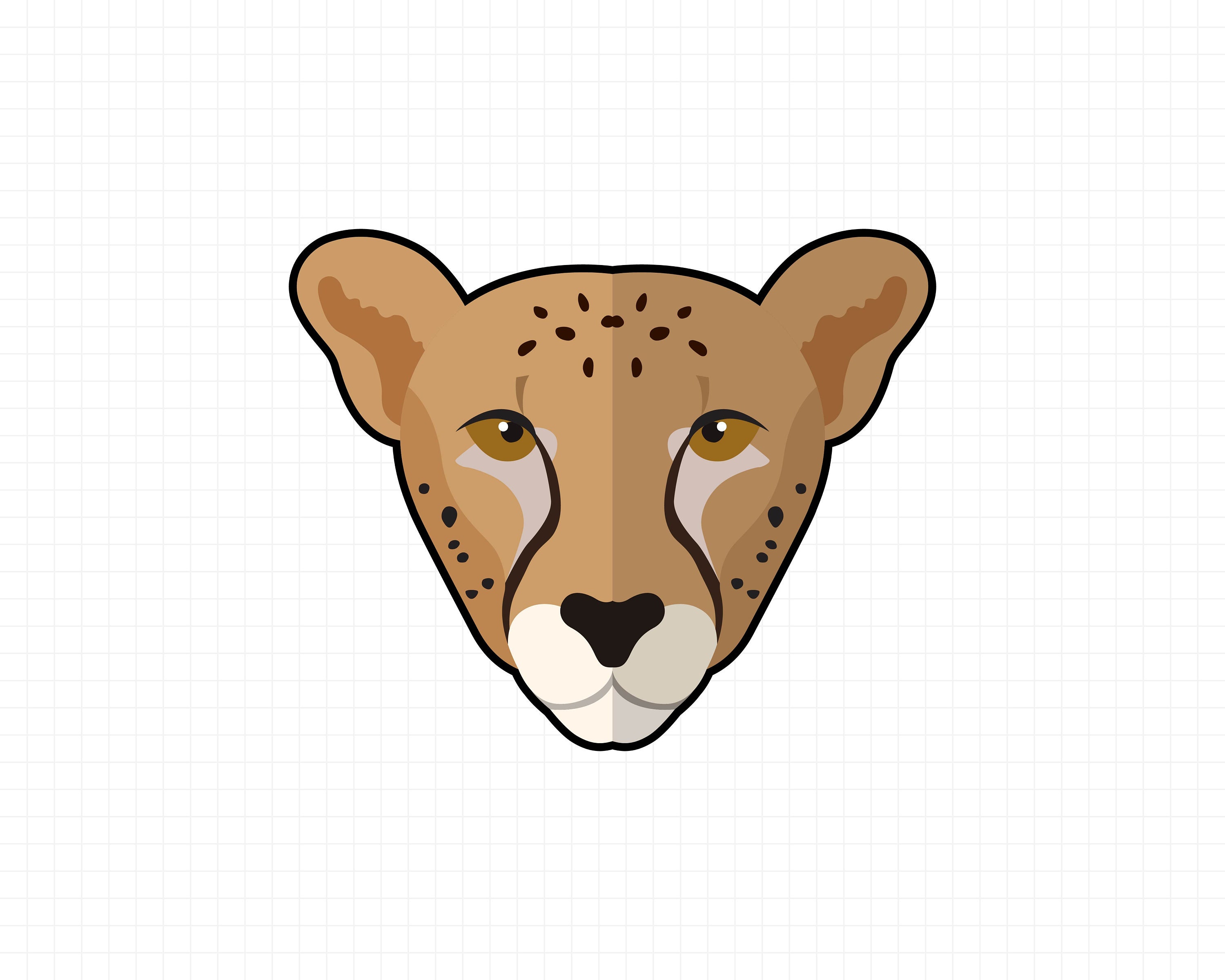 Heads of Wild Animals Clipart. Elephant, Zebra,tiger, Lion, Deer ...